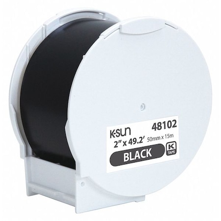 K-Sun Label Tape, Black, Labels/Roll: Continuous 48102 | Zoro