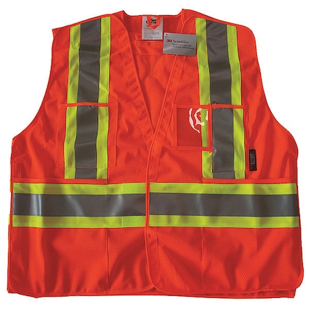 Condor Safety Vest, Orange/Red, L/XL 491T13 | Zoro