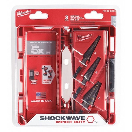 MILWAUKEE SHOCKWAVE Impact Duty 3PC KIT (#1, #2, #4) (48-89-9254) | Zoro