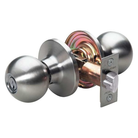 Master Lock Knob Lockset, Ball Style, Satin Nickel BA0115KA4S | Zoro