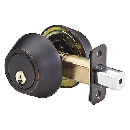 Master Lock Deadbolt, Aged Bronze, Double Cylinder DS0712PKA4 | Zoro