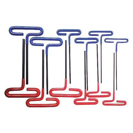 Westward 12 Piece Metric/SAE T-Shape Hex Key Set, 493L32 493L32 | Zoro