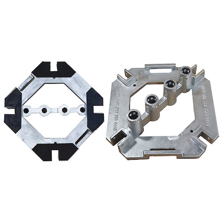 Garlock Safety Systems Guardrail Base, 21-1/2" L, Steel, Pad, Gray ...