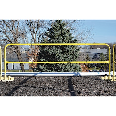 Garlock Safety Systems Guardrail, 10ft L, Steel, Adjustable, Yellow ...