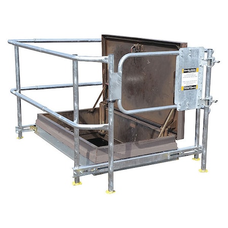 Garlock Safety Systems Roof Hatch Safety Rail, 96-120"L, 36-60"W 301481 ...