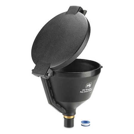 Pig Drum Funnel, 10 gal. Flow Capacity, Black DRM1680-BK | Zoro