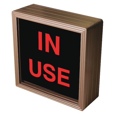 Tapco Custom Backlit Sign, In Use, Red/Black, 7 in W, 7 in H 140060 | Zoro