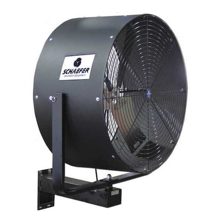 Schaefer Standard Duty Industrial Fan, Wall Mount, 36 in Blade Dia, 115 ...