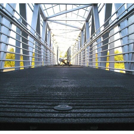 Fibergrate Pedestrian Pultruded Grating, 96 in Span, Grit-Top Surface ...