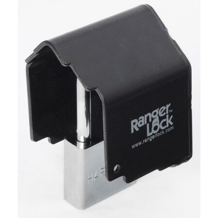 Ranger Lock Padlock Guard, Hardened Steel, Blk, 4"L RGEX-0L | Zoro