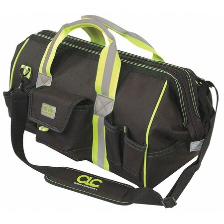 Clc Work Gear Tool Bag, Black/Lime Yellow, Polyester, 31 Pockets 141163 ...