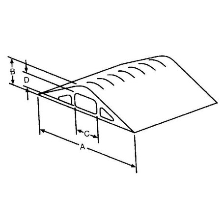 Hubbell FT3BK25 Cable Protector,1 Channel,Black,25 ft. L | Zoro.com