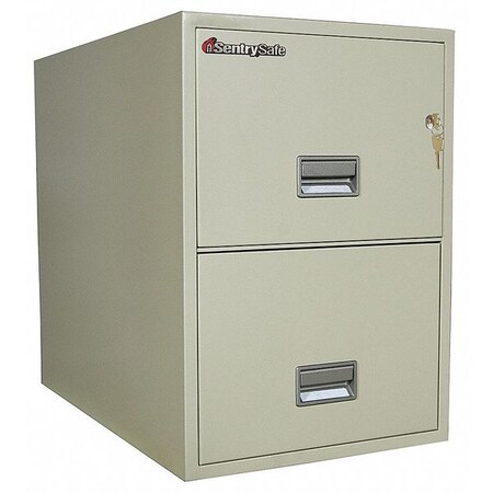 Sentry Safe 2 Drawer Fire-Resistant Filing Cabinet, Putty, Legal ...