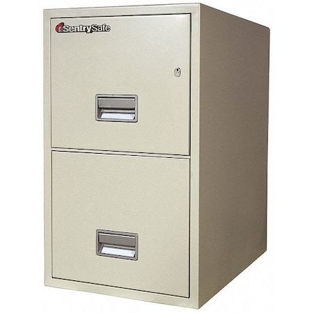 Sentry Safe 2 Drawer Fire-Resistant Filing Cabinet, Putty, Letter ...