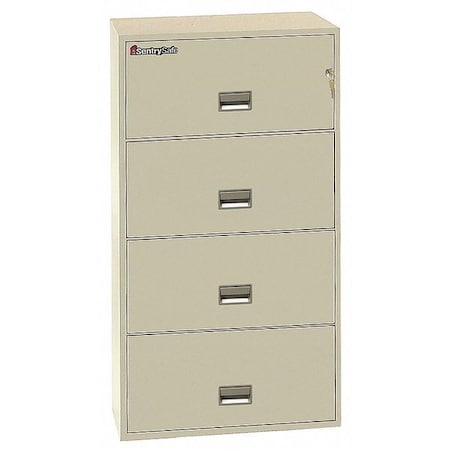 Sentry Safe 4 Drawer Fire-Resistant Filing Cabinet, Putty, Letter/Legal ...