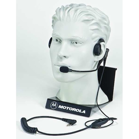 Motorola Headset, Behind the Head, One Ear, Black PMLN5011A | Zoro