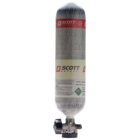 SCOTT SAFETY SCBA Cylinder,4500 psi,Carbon Fiber,Gray (804723-01) | Zoro