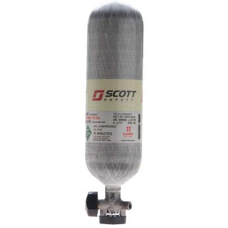 3M Scott SCBA Cylinder, 4500 psi, Gray, Carbon Fiber 804721-01 | Zoro