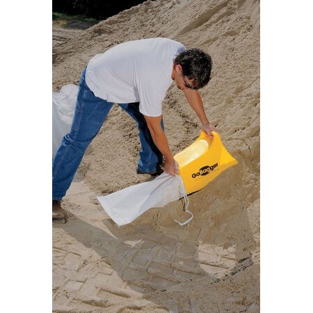 Gobagger Sand Bag Filling Tool, Plastic, Yellow 5EET2 | Zoro
