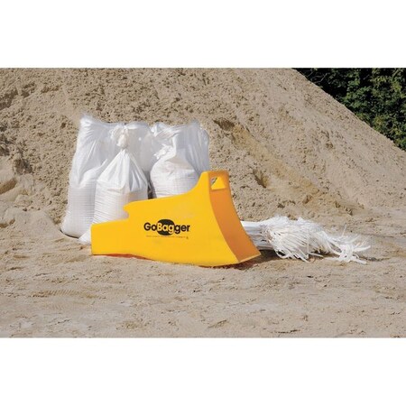 Gobagger Sand Bag Filling Tool, Plastic, Yellow 5EET2 | Zoro