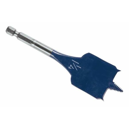 Bosch Stubby Spade Bit, 1-1/4 In, 1/4 Hex, 4 In L DSBS1017 | Zoro
