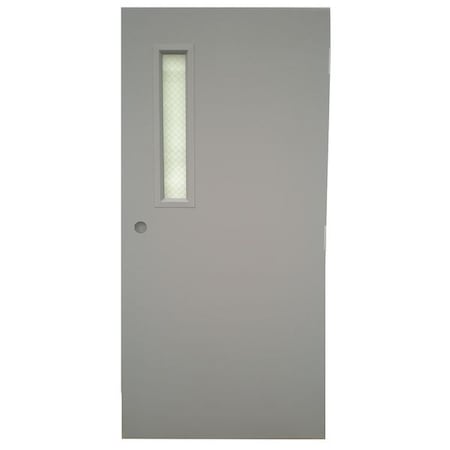 Ceco Narrow Light Steel Door with Glass, 80 in H, 30 in W, 1 3/4 in ...