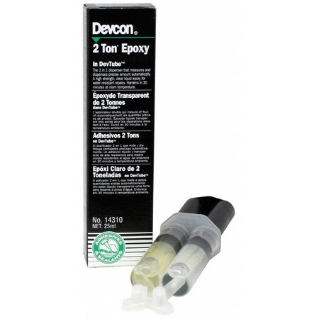 Devcon Construction Adhesive, 2 Ton Epoxy Series, Clear, 25 mL, Syringe ...