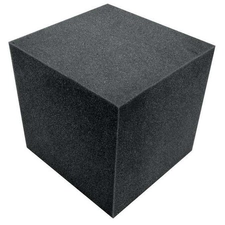 Zoro Select Foam Cube, Polyether, Charcoal, 4 In Sq 5GCJ3 | Zoro