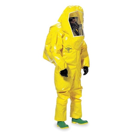Dupont Encapsulated Suit, 3XL, 1 , Yellow, Tychem(R) BR, Hook-and-Loop ...