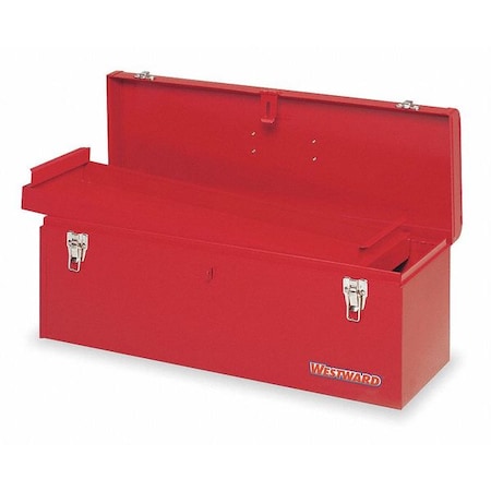 Westward WESTWARD Tool Box, Steel, Red, 24 in W x 8 in D x 9 in H ...