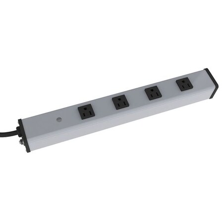 Power First Outlet Strip, 4 -Outlet 5-15R, 5-15P, 15 ft., Gray 5HN62 | Zoro