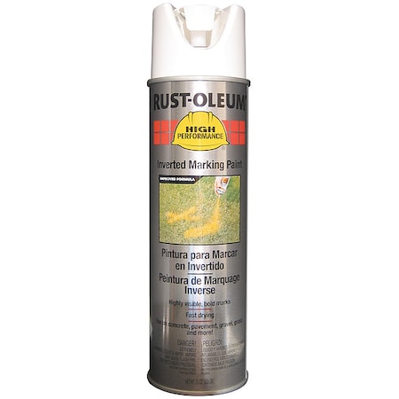 Rust-Oleum Inverted Marking Paint, 15 oz, White, Solvent -Based ...