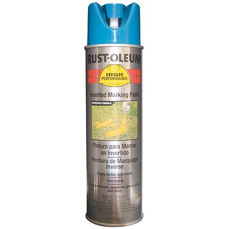Rust-Oleum Inverted Marking Paint, 15 oz., Caution Blue, Solvent -Based ...
