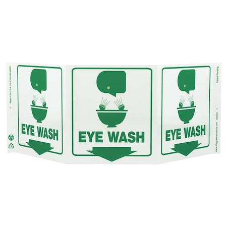 Zing Eye Wash Sign, Projecting, Plastic, 3054 3054 | Zoro
