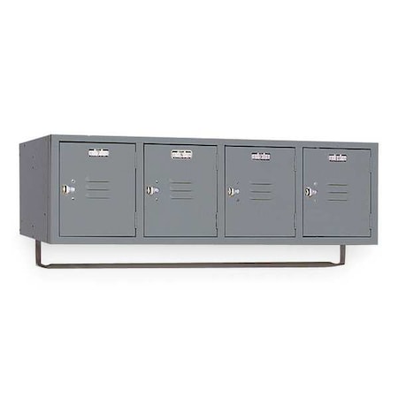 Lyon Wall Mount Box Locker, 45 in W, 18 in D, 14 in H, (1) Tier, (4 ...