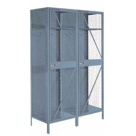 Lyon Add-On Bulk Storage Locker, 48 in W, 21 in D, 72 in H, 1 Shelves ...