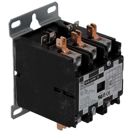 Square D Definite Purpose Magnetic Contactor, 277V AC, 3 P, Non ...
