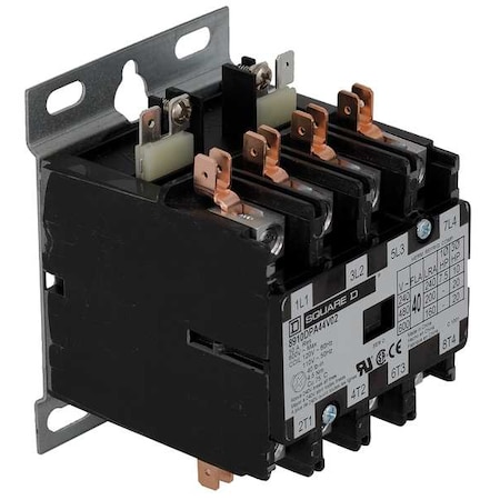 Square D Definite Purpose Magnetic Contactor, 24V AC, 4 P, Non ...