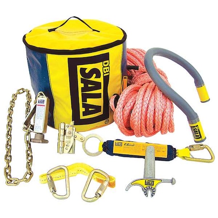 3M Dbi-Sala Utility Pole Anchor Kit, 80 ft, Orange 2104800 | Zoro