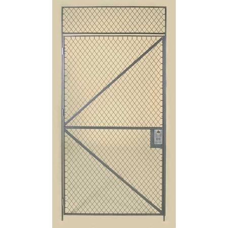 Folding Guard Wire Partition Hinged Door, 4 ft x 12 ft HS7 412R CYL | Zoro