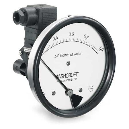 Ashcroft Pressure Gauge, 0 to 1 In H2O 451134EDRQMXV5CYLM1IWD | Zoro