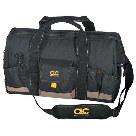 Clc Work Gear Tool Bag, Black, Polyester, 25 Pockets 1163 | Zoro