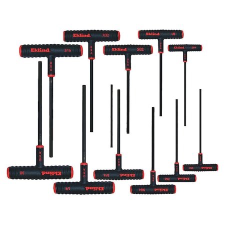 Eklind 11 Piece SAE T-Shape Hex Key Set, 60911 60911 | Zoro
