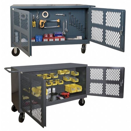 Zoro Select Two Sided Mesh Security Cart, Steel PJ-2460-LP-95 | Zoro