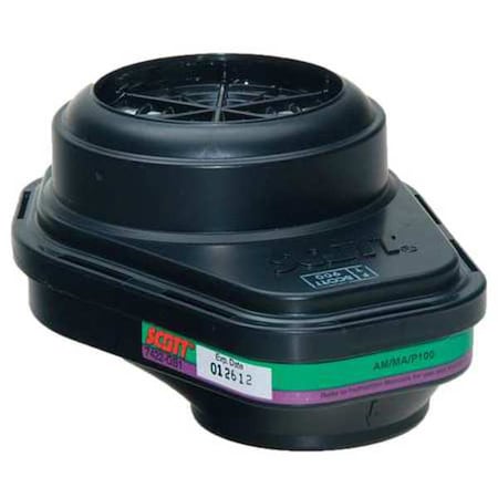 SCOTT SAFETY Combination Cartridge/Filter, Bayonet, AM, MA, P100, Green ...