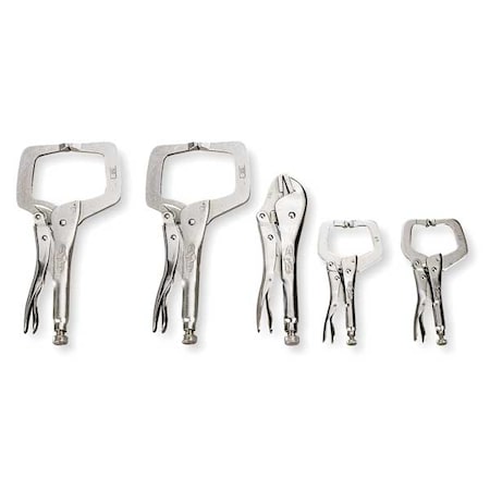 Irwin Locking Clamp Set, 6", 10", 11", 5 Pc. 74 | Zoro