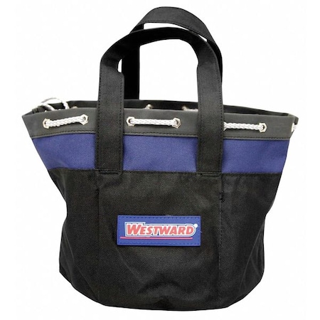 Westward Small Parts Organizer Tool Tote Bag, Black and Blue, Polyester ...