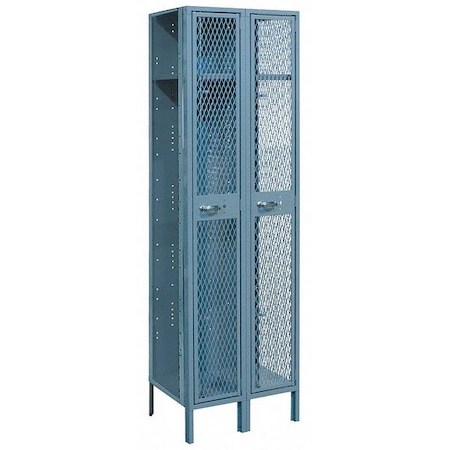 Lyon Wardrobe Locker, 36" W, 21" D, 78" H, (2) Wide, (2) Openings, Dove ...