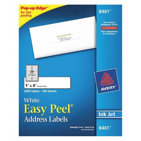 Avery Avery Easy Peel Address Label for Laser Printers 5160, PK25 5260 ...