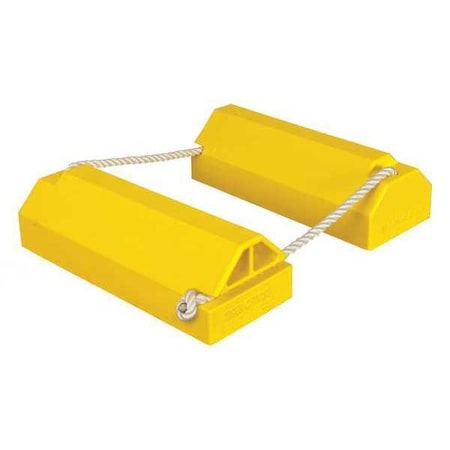 Checkers Airplane Chock, 6 In, Urethane, Ylw, PR AC6856-LR-RP | Zoro